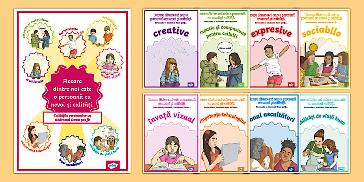 Punctele forte ale persoanelor cu sindromul Down – Planșe