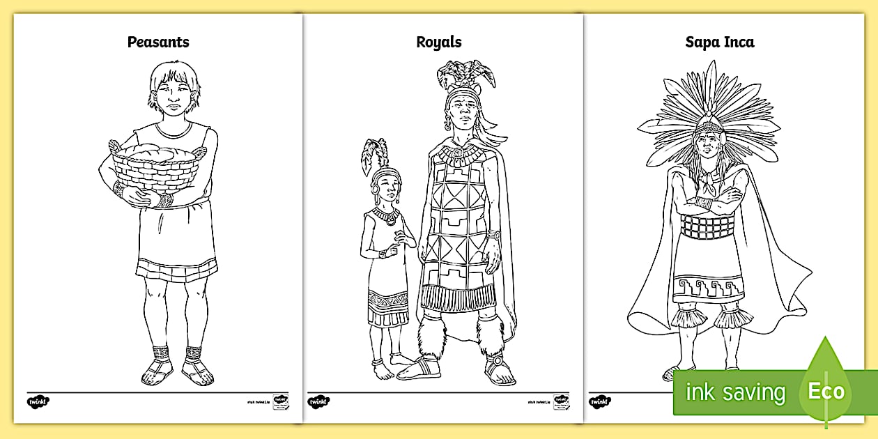 Inca Empire Colouring Pages (teacher made) - Twinkl