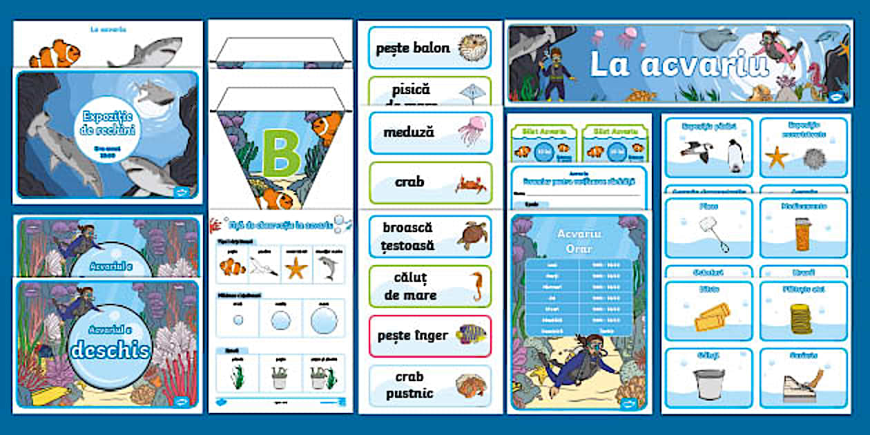 La acvariu: Joc de rol – Pachet cu resurse - Twinkl