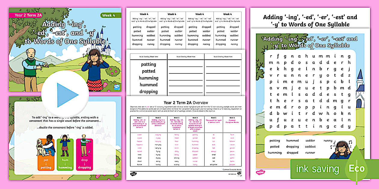 Year 2 Term 2A Week 4 Spelling Pack (teacher made) - Twinkl