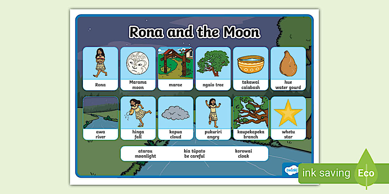 Rona and the Moon Word Mat (Teacher-Made) - Twinkl