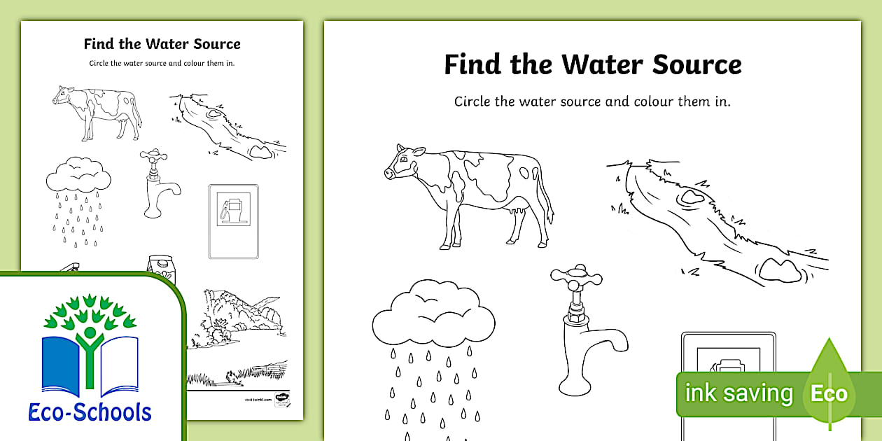 FREE! - Eco-Schools NI: Find the Water Source Activity Page