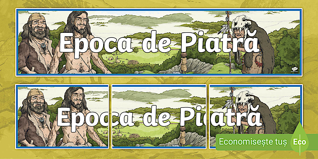 Cum să jupoi un urs: Epoca de Piatră – Banner - Twinkl