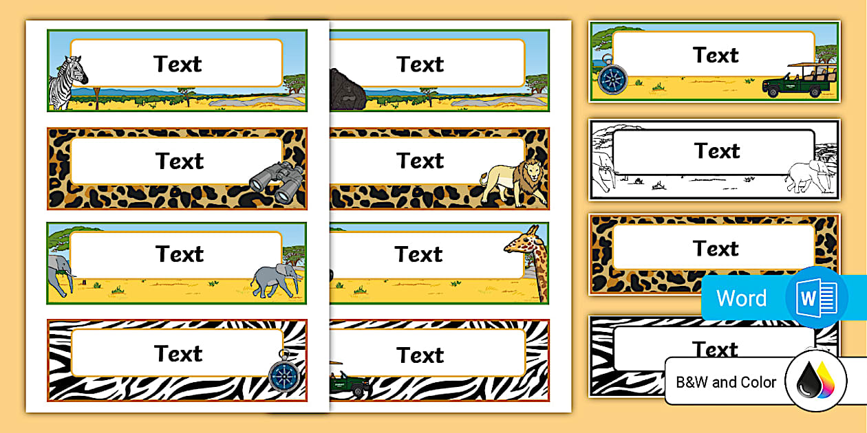 Editable Safari Theme Name Labels