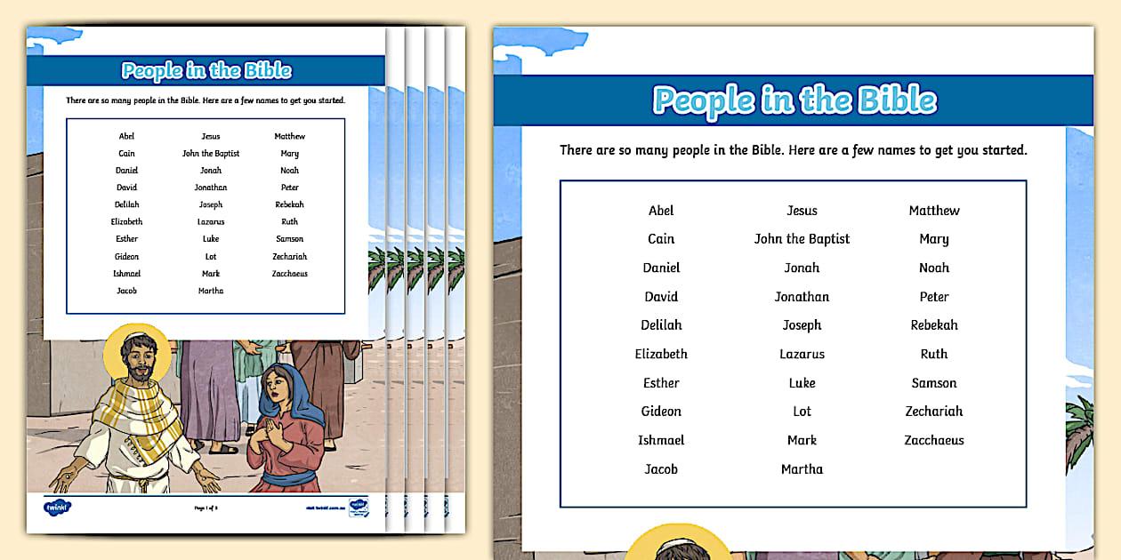 People in the Bible Activities (teacher made) - Twinkl