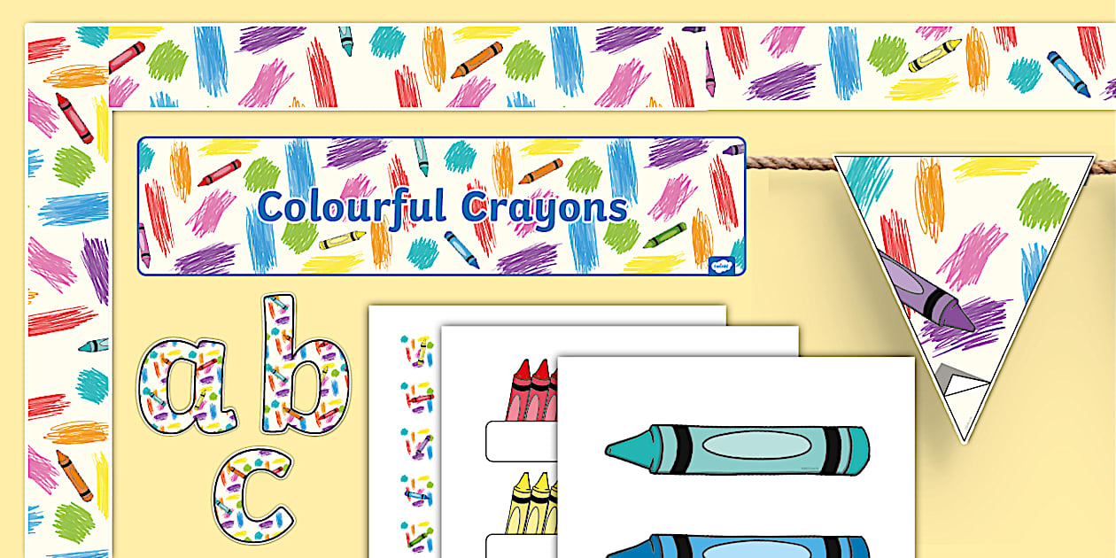 Colourful Crayons Editable Display Pack - KS1 - Classroom Management