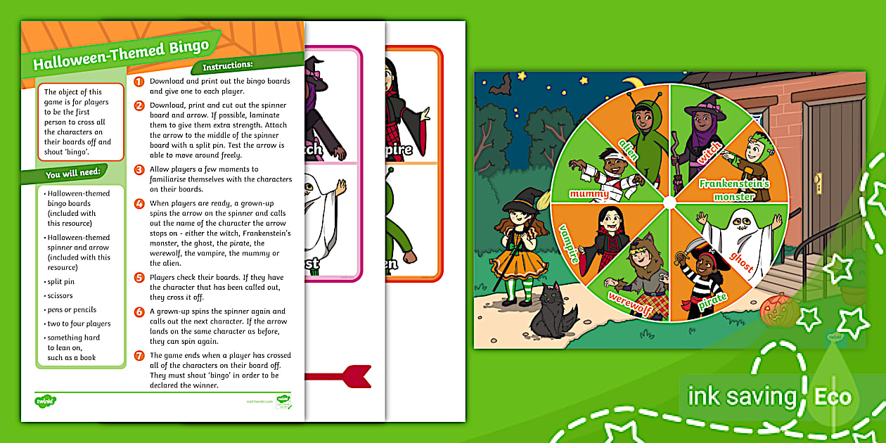 Halloween-Themed Bingo Game