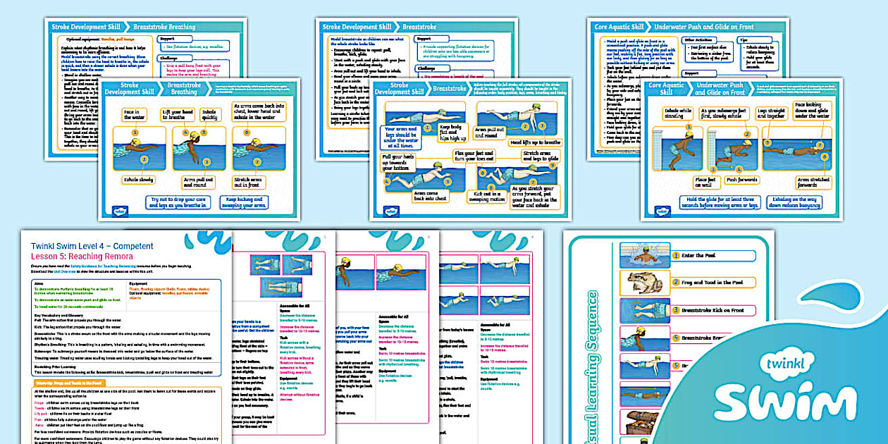 Twinkl Swim - Level 4 (Competent) Lesson 5 - Reaching Remora