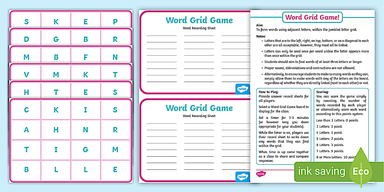 Make spelling fun with this Boggle Game For Classroom.