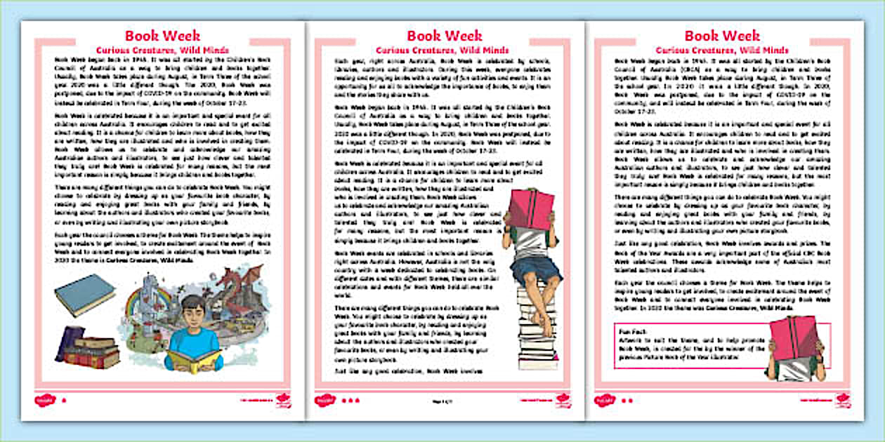 Book Week Reading Comprehension - Primary Education - Twinkl