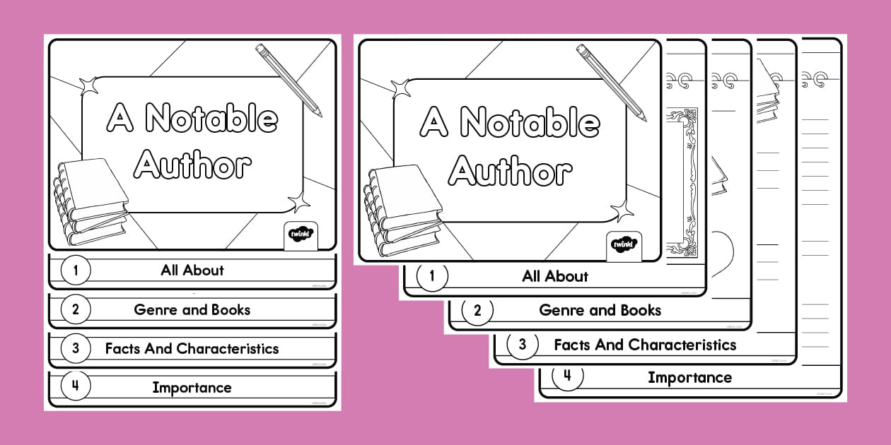A Notable Author Flipbook for K-2nd Grade (teacher made)