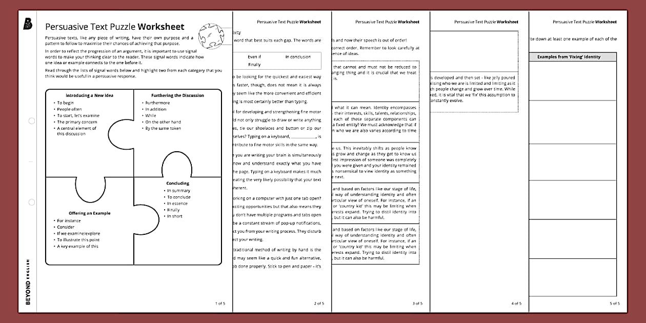 Persuasive Text Worksheet | Twinkl (teacher made) - Twinkl