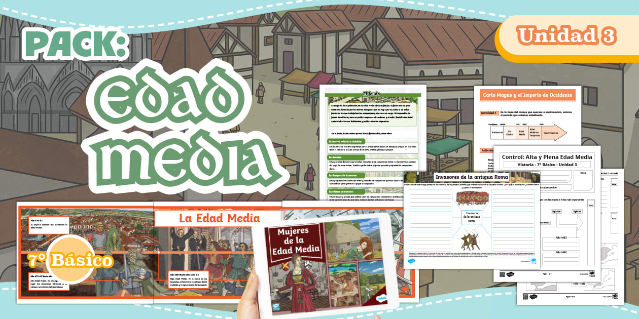 Pack de Recursos | Edad Media | Historia | 7° Básico