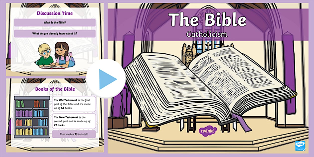 Introduction to the Catholic Bible PowerPoint | CfE | Twinkl