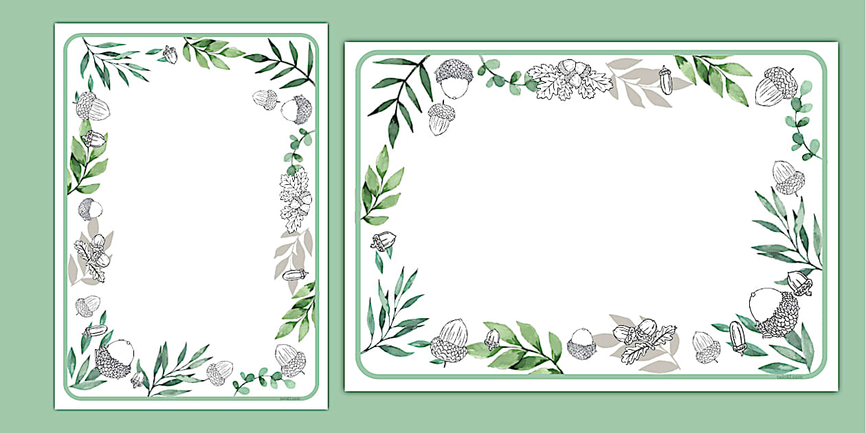 Muted Botanical Themed Acorn Posters (teacher made) - Twinkl