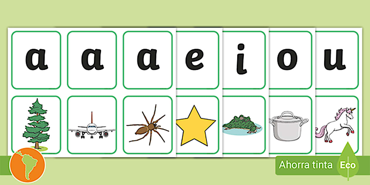 Juego de memoria de las vocales (teacher made) - Twinkl