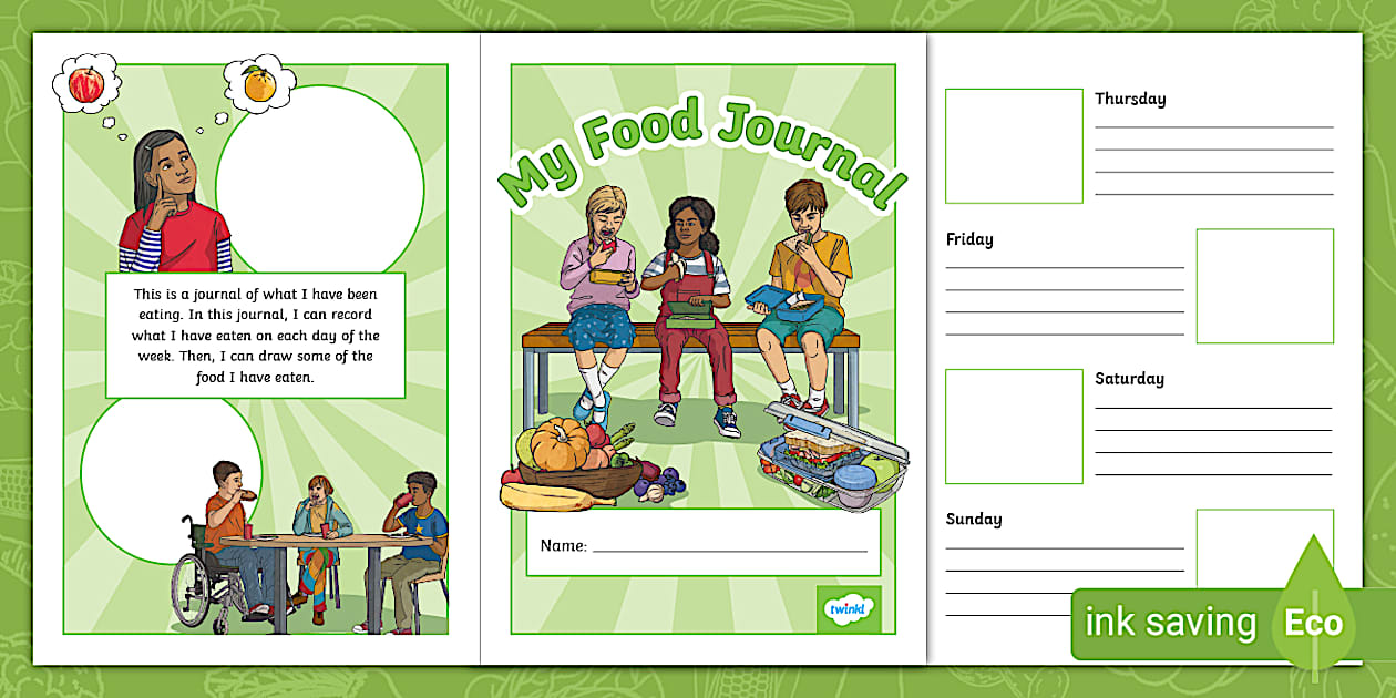 My Food Journal Writing Frame