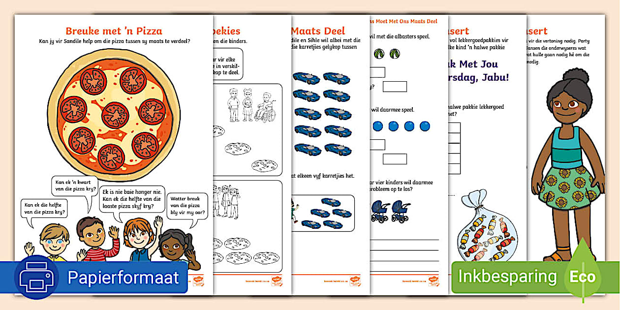 Breuke Probleemoplossing Aktiwiteite (teacher made) - Twinkl