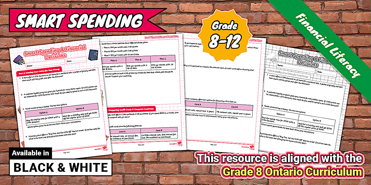 Grade 8 Financial Mathematics Assessment - Version 1