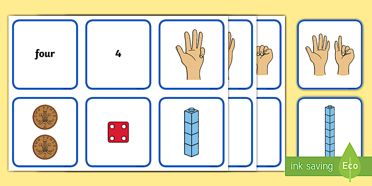 0-20 Visual Number Matching Cards - 0-20 Visual Number Matching Cards