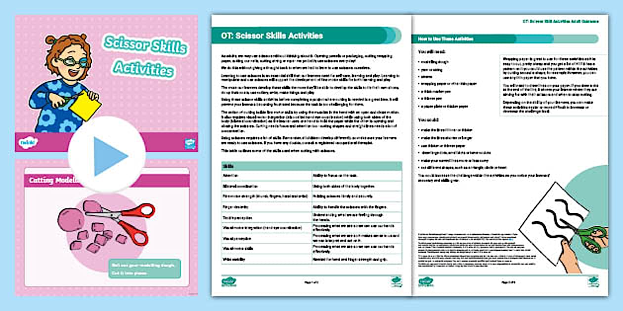 OT: Scissor Skill Activities (teacher made) - Twinkl