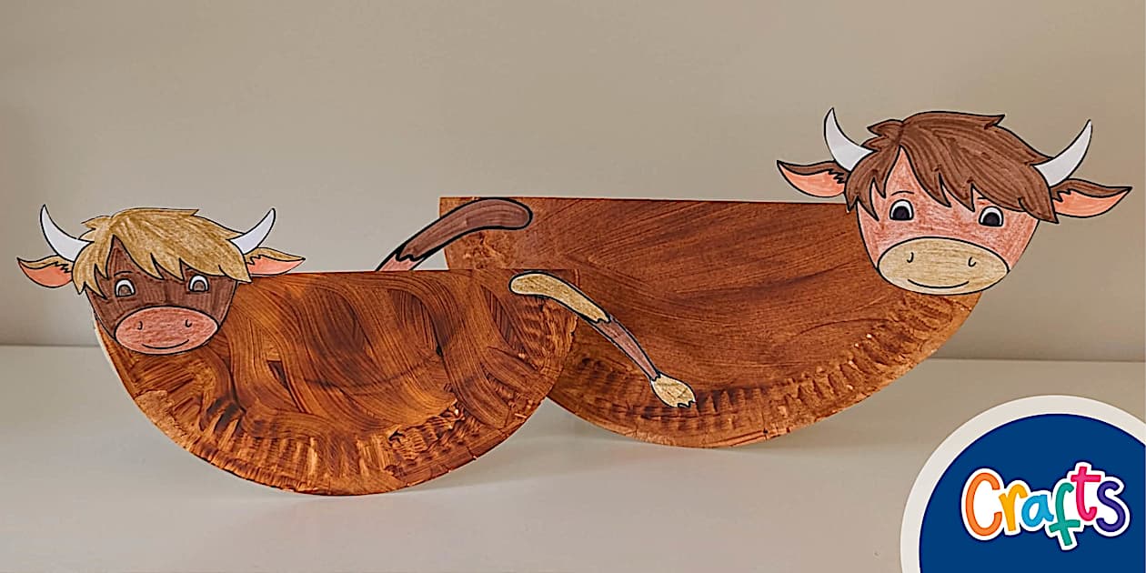 Rocking Highland Cow Card Craft (teacher made) - Twinkl