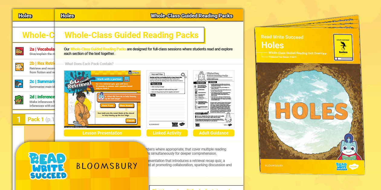 FREE! - UKS2 Holes Read, Write, Succeed Guided Reading Overview