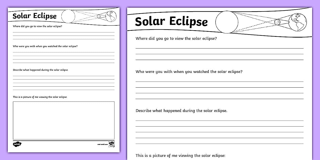 Solar Eclipse Writing Prompt | Resource | Twinkl USA
