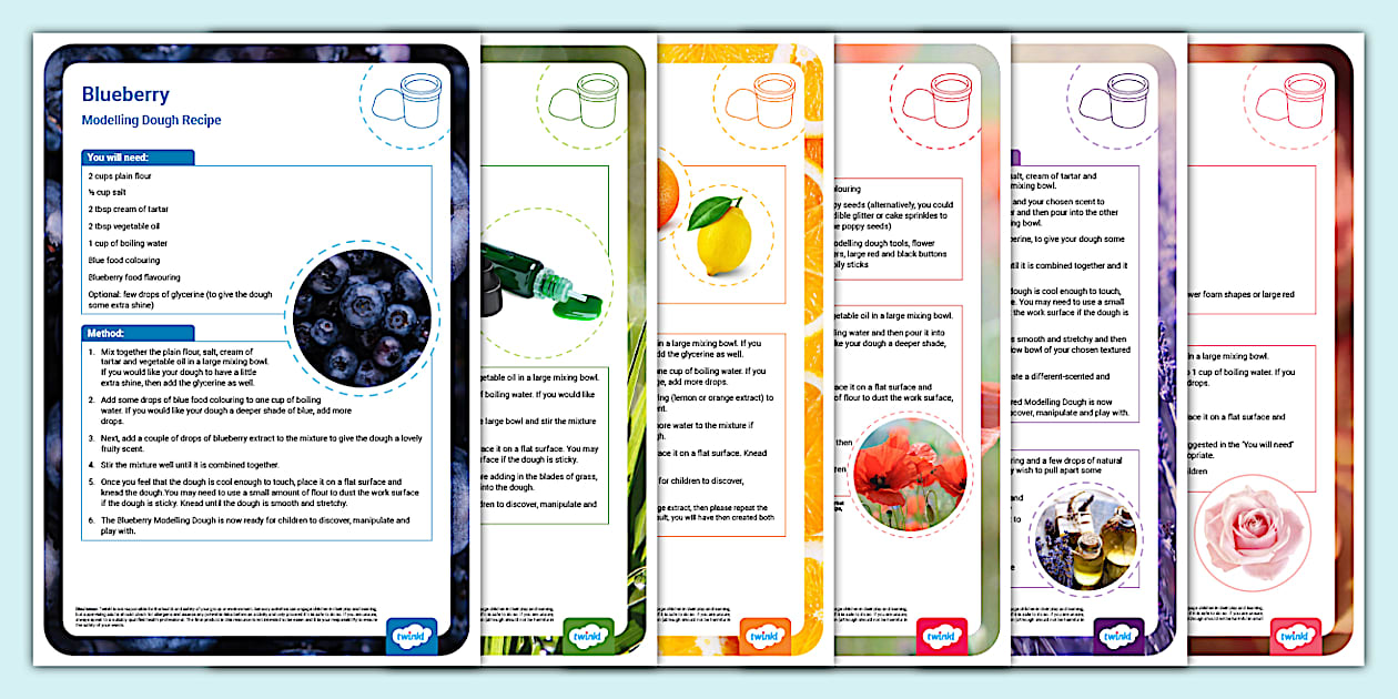 Sensory Colours Modelling Dough Recipe Pack | Twinkl