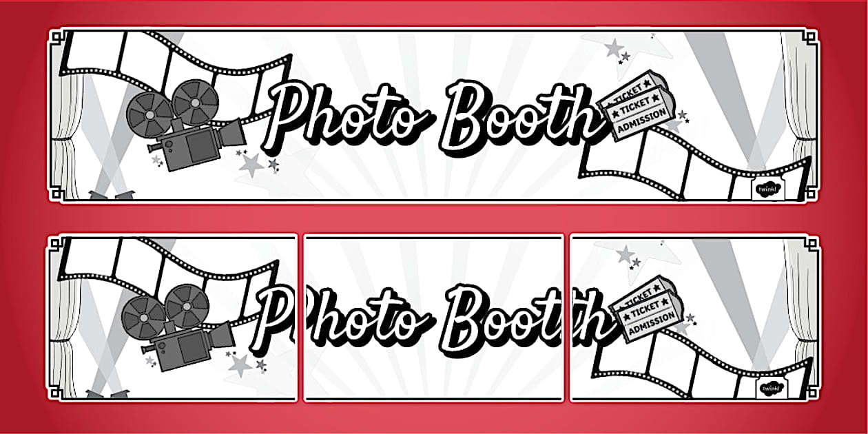 Old Hollywood Themed Photo Booth Banner (teacher made)