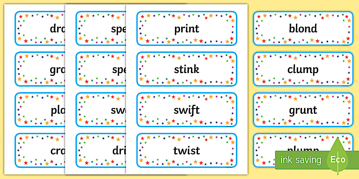 Unit 10 cvcc words - CVC Words Flashcards and Visual Aids Primary ...
