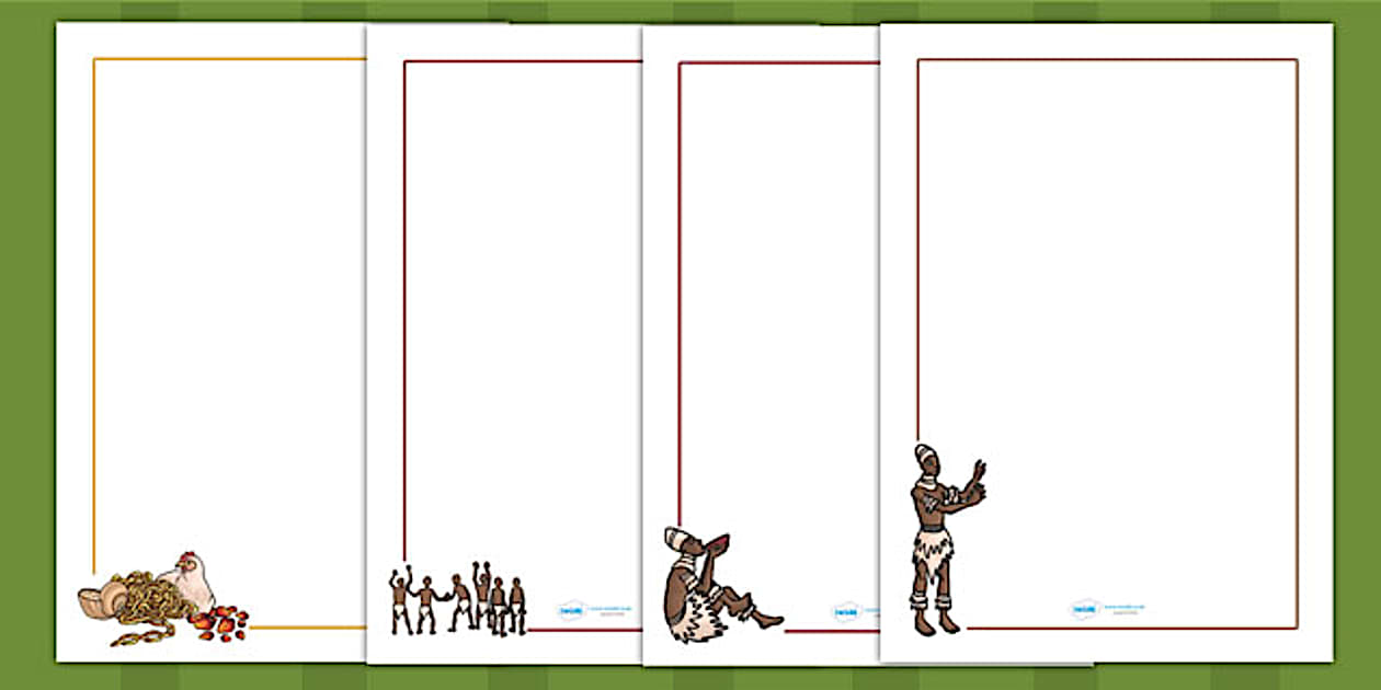 Editable Kingdom of Benin: Yoruba Creation Story Page Borders