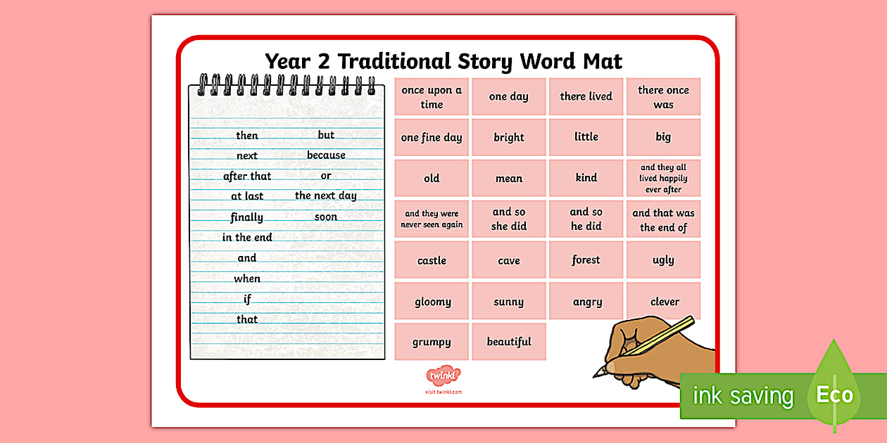 Year 2 Traditional Story Word Mat - Twinkl