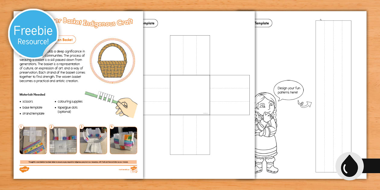 Woven Paper Basket Indigenous Craft