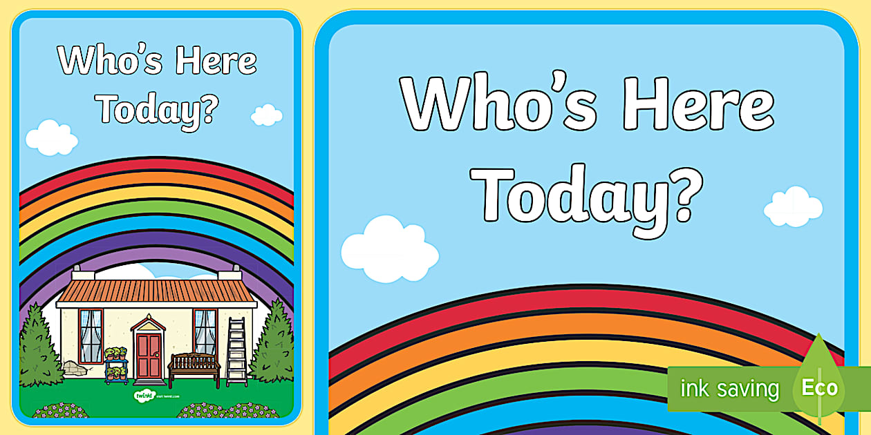 👉 Who's Here TodayAttendance Chart- whos here, today, display, present, how