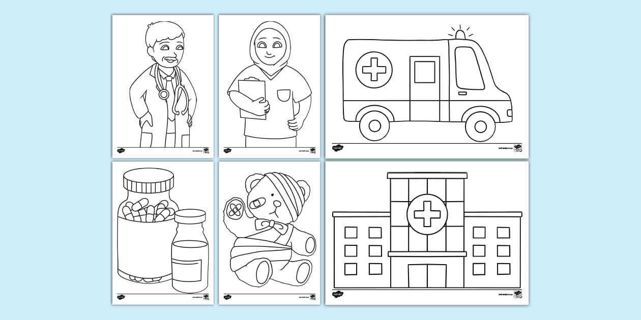 My First Hospital Colouring Pack (teacher made) - Twinkl
