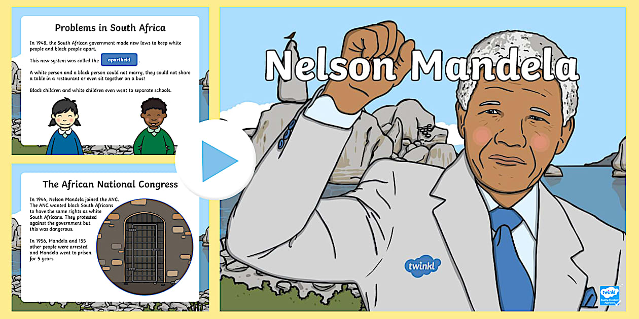 All About Nelson Mandela Information PowerPoint - Twinkl