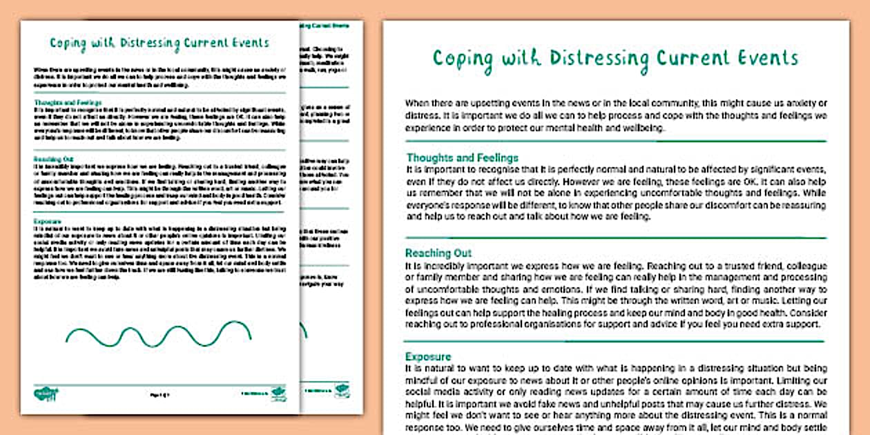 FREE! - Coping with Distressing Events | Wellbeing | Twinkl Life