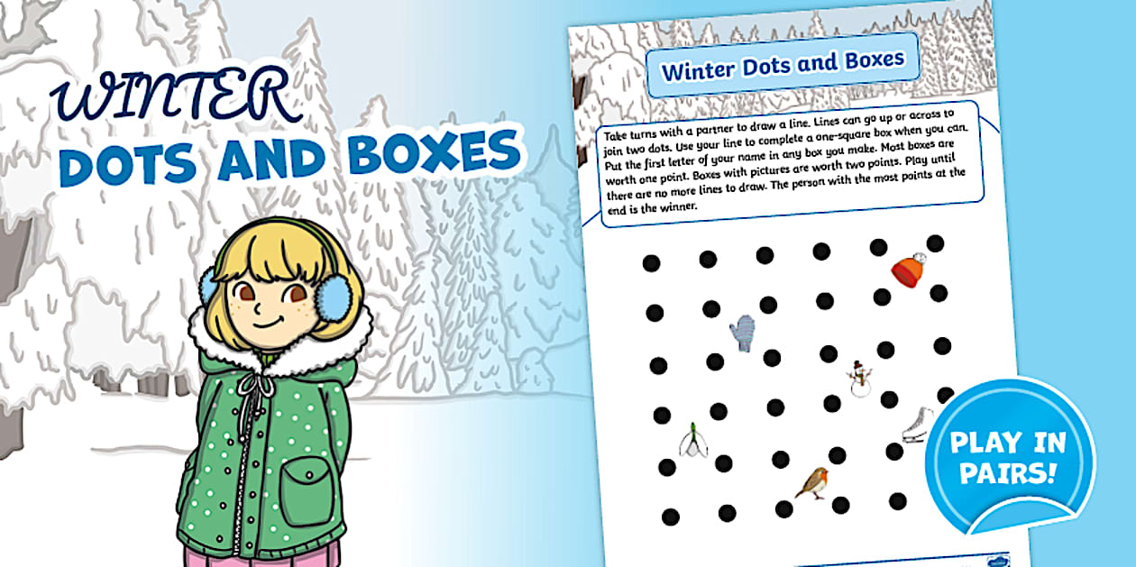 Winter Dots and Boxes Game