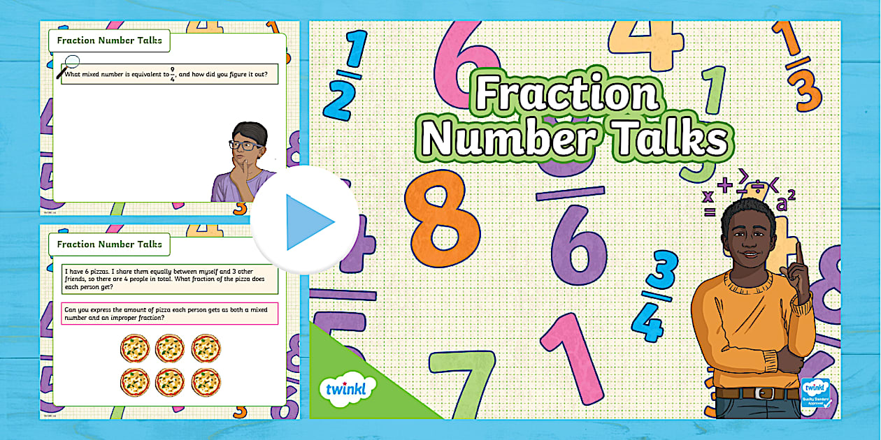 Grade 5 Fraction Number Talks PowerPoint (teacher made)