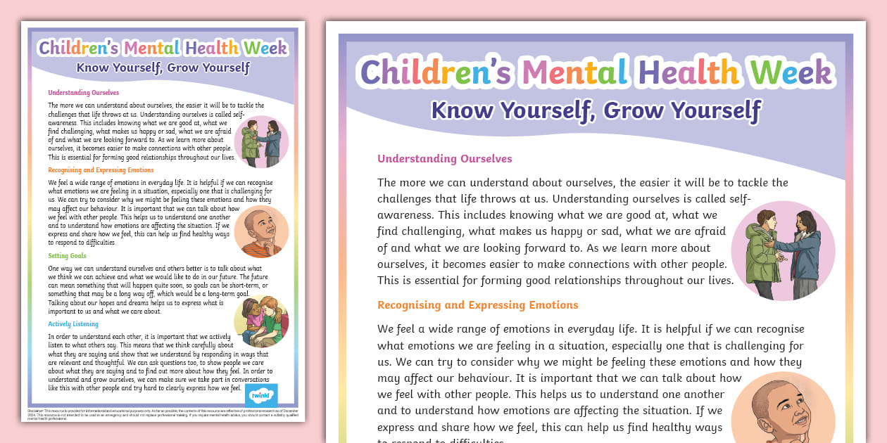 Children's Mental Health Week A4 Display Poster - Twinkl