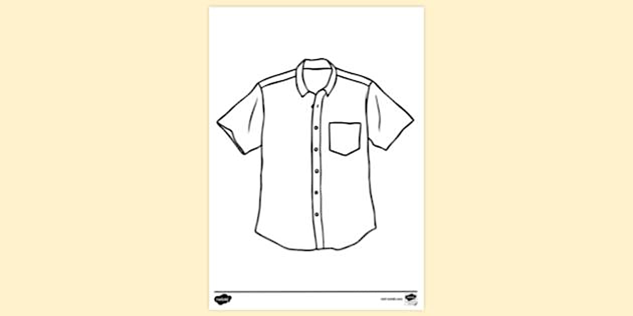 Shirt Colouring | Colouring Sheets (teacher made) - Twinkl