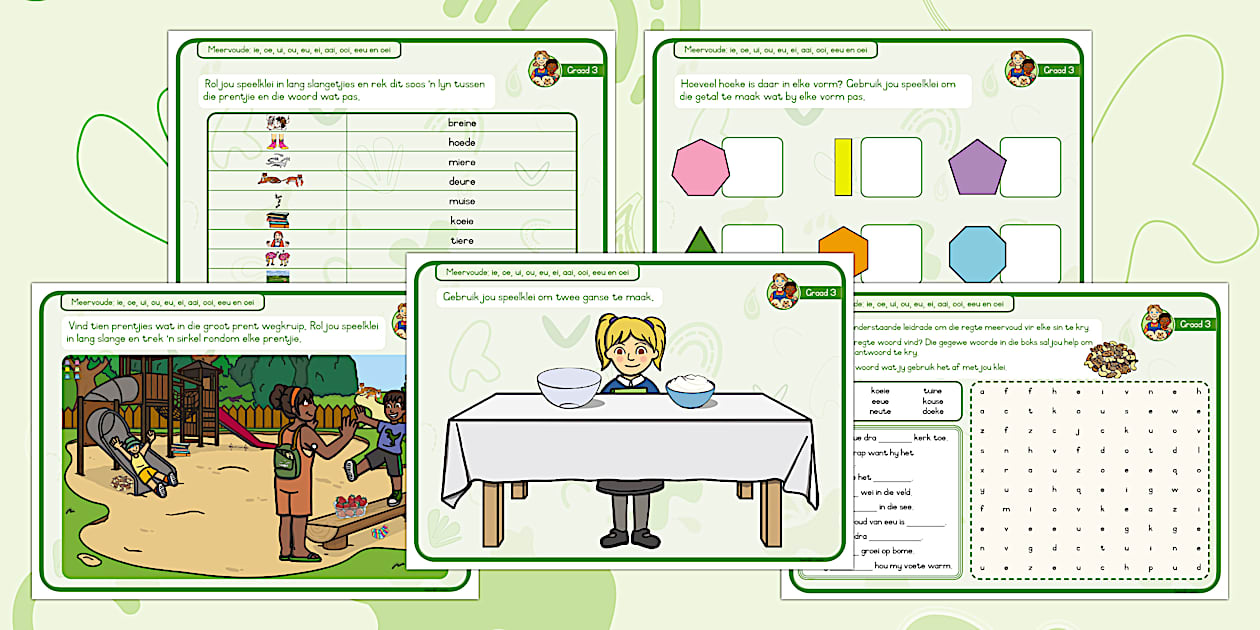 Graad 3: Meervoude mier - miere / vlooi- vlooie - Twinkl