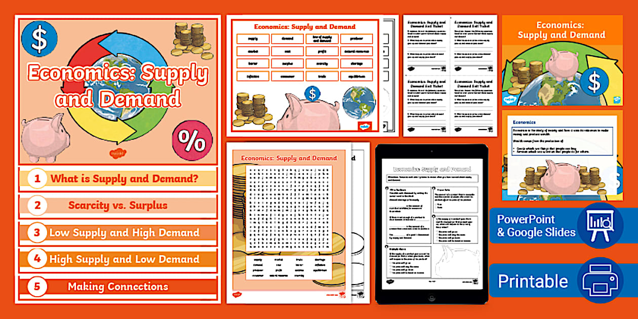 Supply and Demand Economics Worksheet | Twinkl USA - Twinkl
