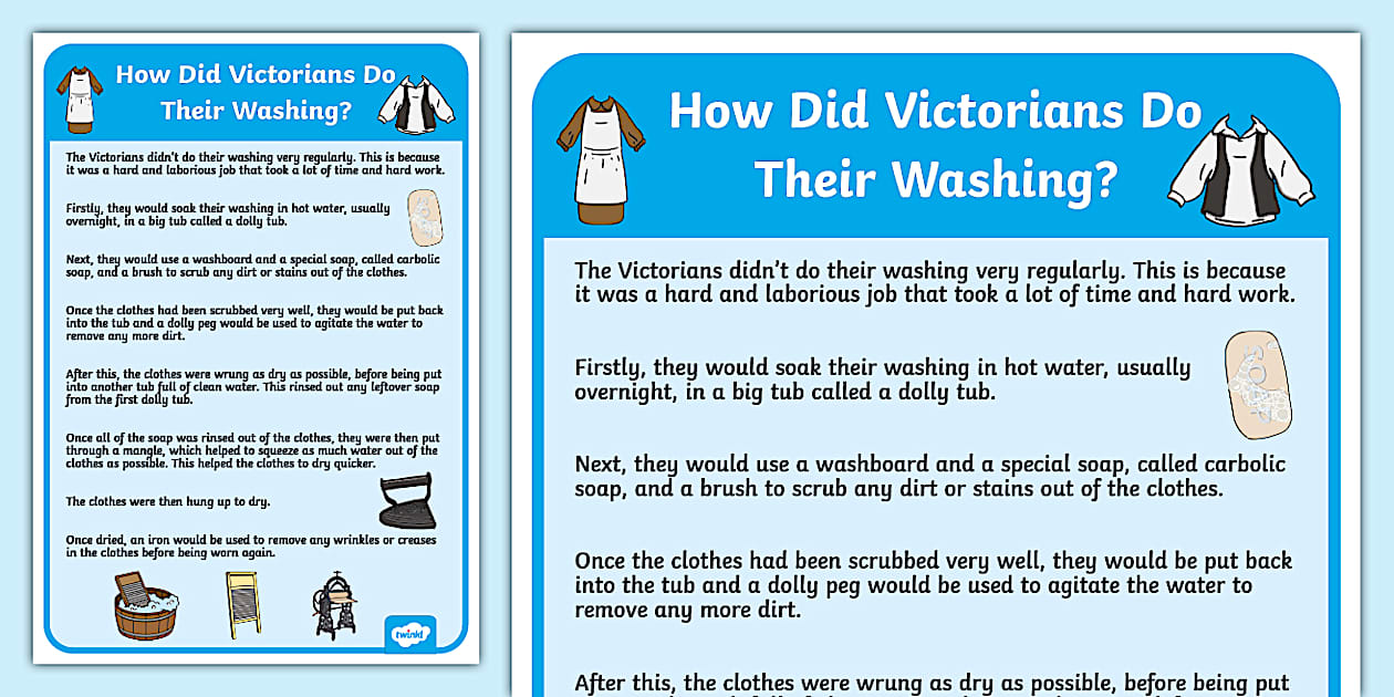 Victorian Washing Display Poster (Teacher-Made) - Twinkl