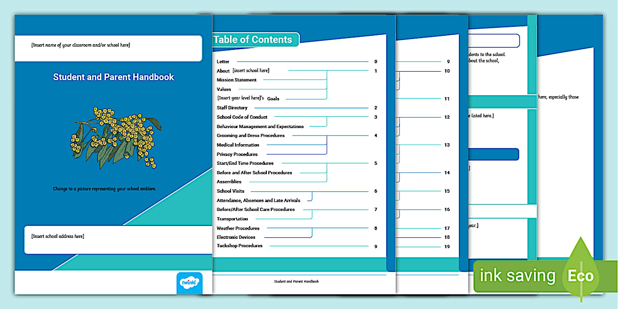 School Handbook Templates | Great for Teachers | Twinkl