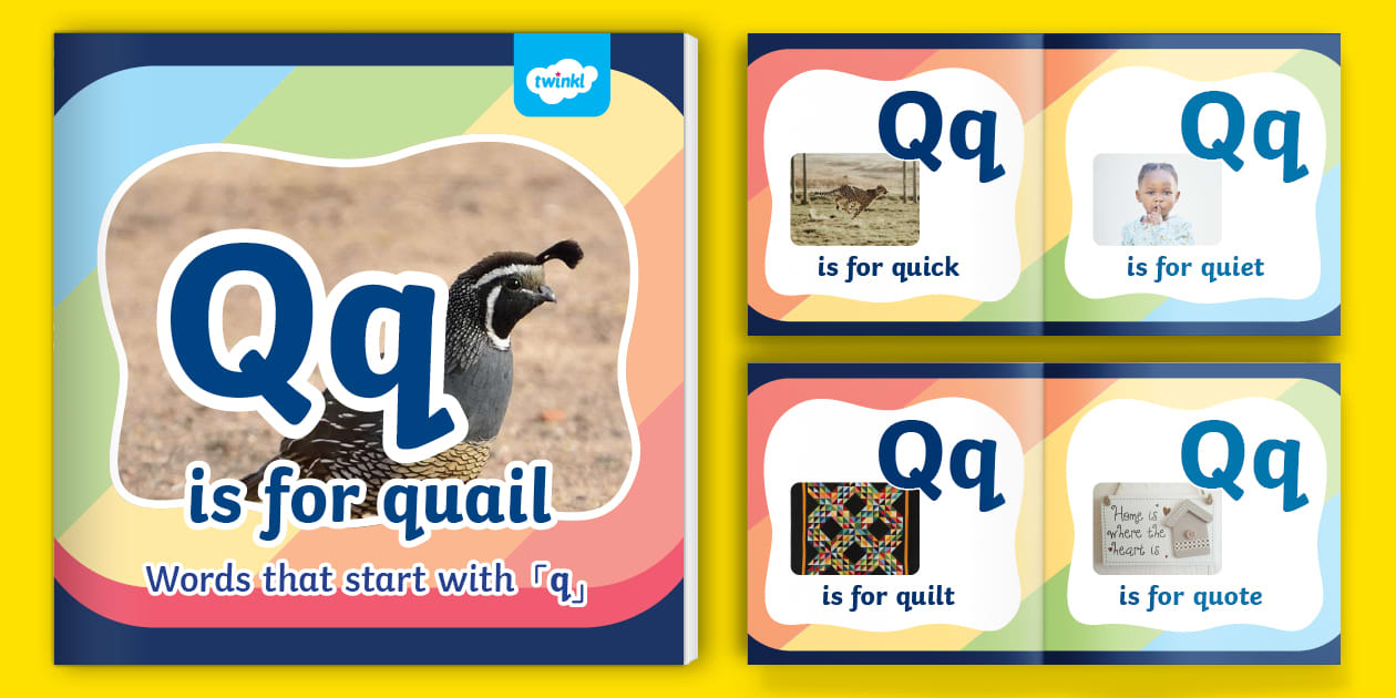 幼児向けアルファベット絵本【Qq】Alphabet Early Reader eBook Q is for quail
