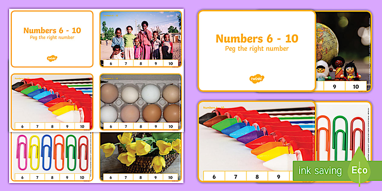 Counting 6-10 Peg Activity (Teacher-Made) - Twinkl