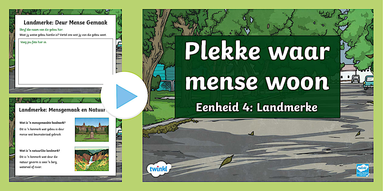Mense en Plekke - Geboue en hul Gebruike: Landmerke - Twinkl