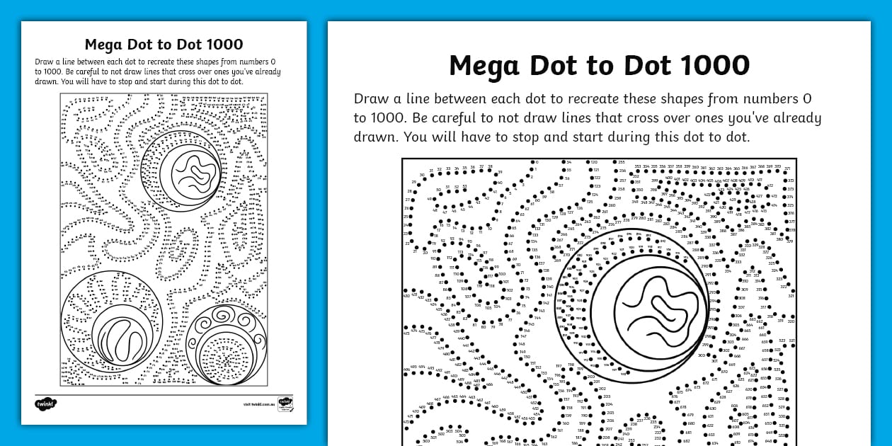 Mega Dot to Dot to 1000 (teacher made) - Twinkl